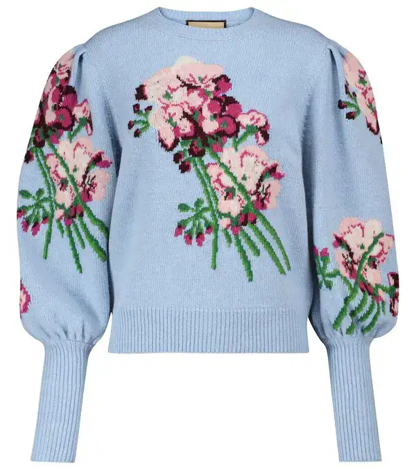 Gucci Floral Intarsia Wool Sweater - Multicoloured | Editorialist