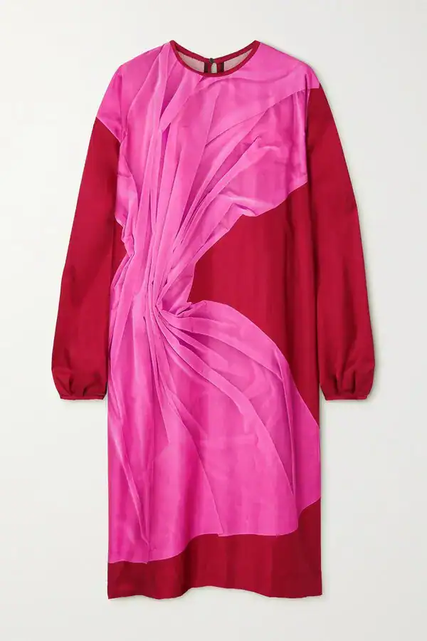 open lace back dress Slip Dress in Fuchsia