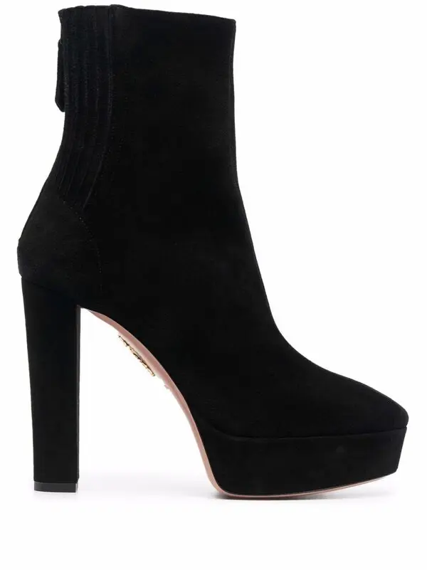 AQUAZZURA Sue High-heel Boots - Black