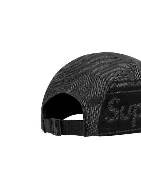 Supreme Raffia Woven Camp Cap - Black | Editorialist