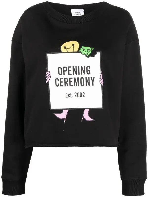Opening Ceremony Light Bulb Box Logo Hoodie - Black