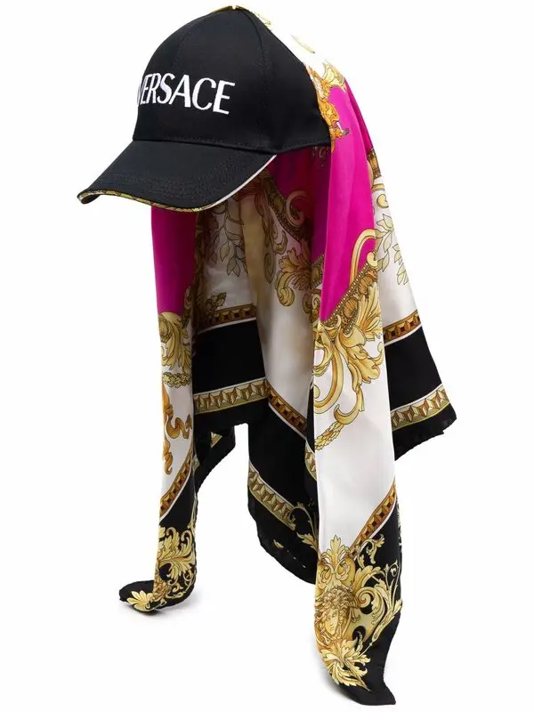 Versace Pink and Gold Baroque Logo Baseball Cap Versace | Accessories | Never Worn Versace Black Hat 6cm  main image 2