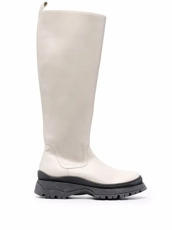 Staud Side Zip Leather Boots