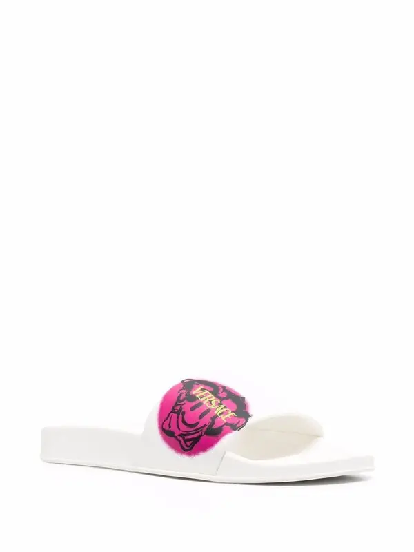 Versace Graphic Logo-print Slides