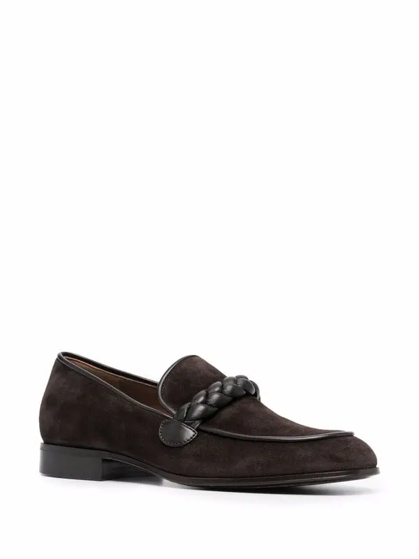 GIANVITO ROSSI Massimo Braid-embellished Loafers