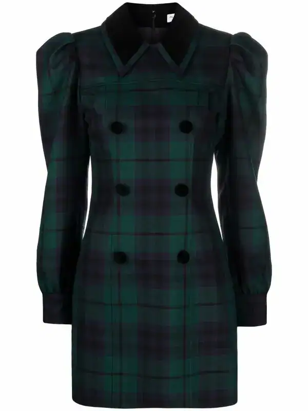 green tartan mini dress Highland Classic Mini Dress