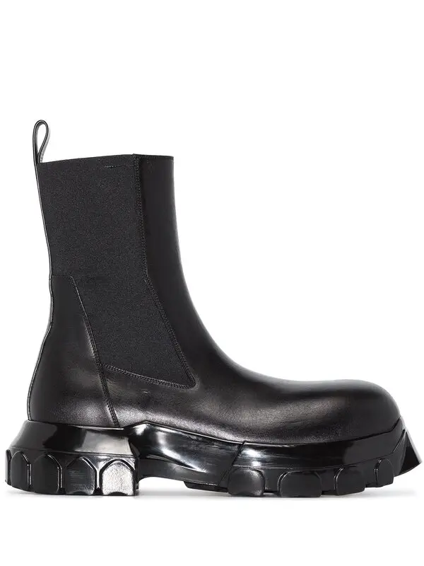 Rick Owens Bozo Tractor Boots - Black | Editorialist