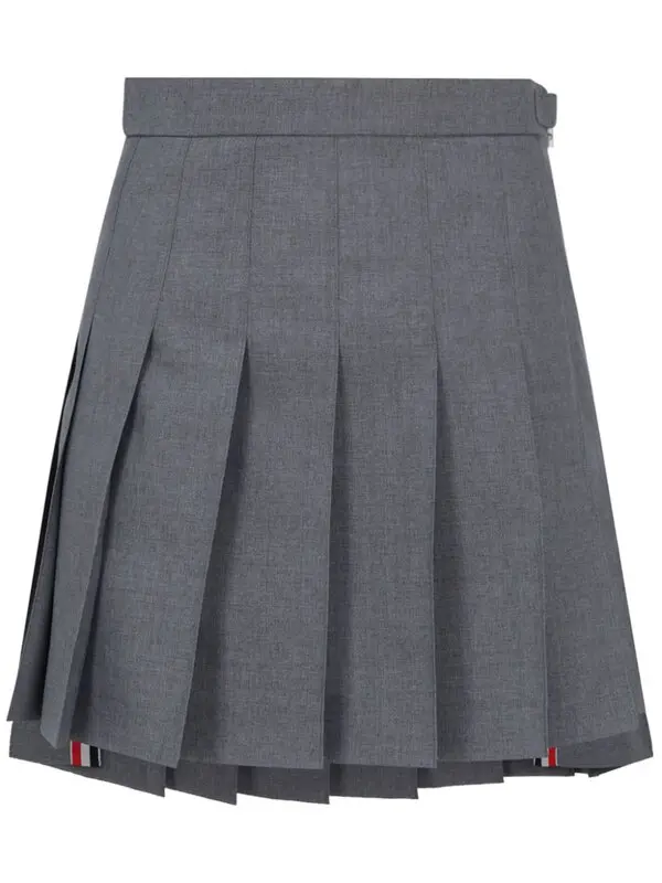 Thom Browne Rwb Pleated Mini Skirt - Grey