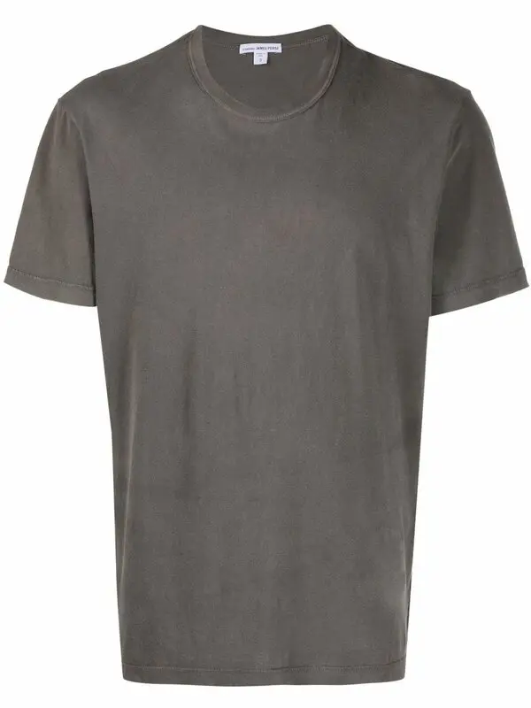 JAMES PERSE Round Neck Cotton T-shirt - Green