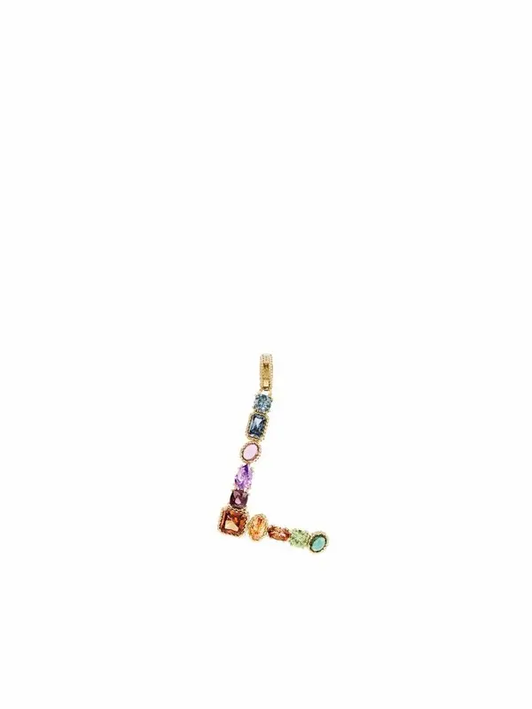 Dolce & Gabbana Rainbow Alphabet L Multi-stone Pendant