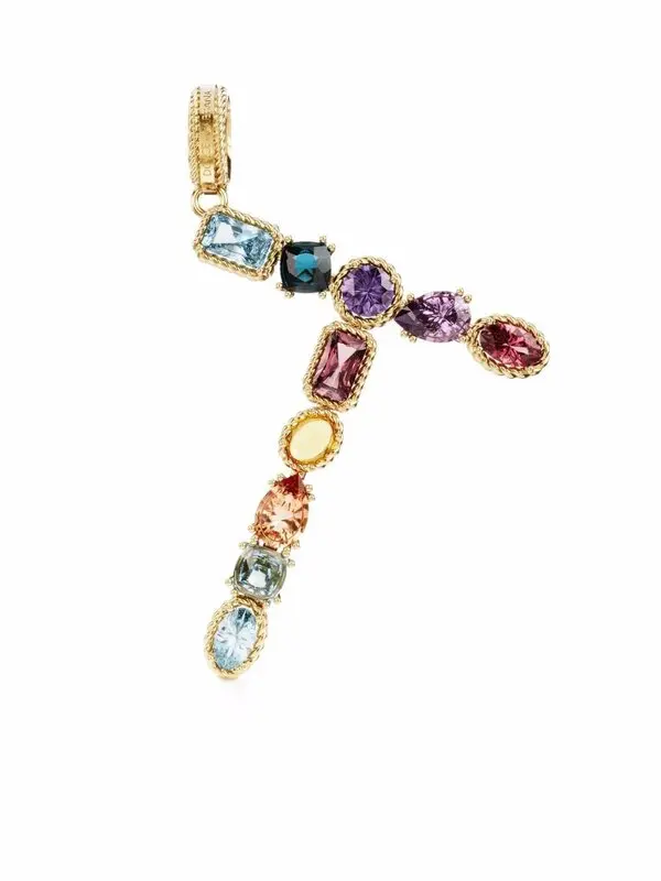 Dolce & Gabbana Rainbow Alphabet T 18kt Yellow Pendant - Gold