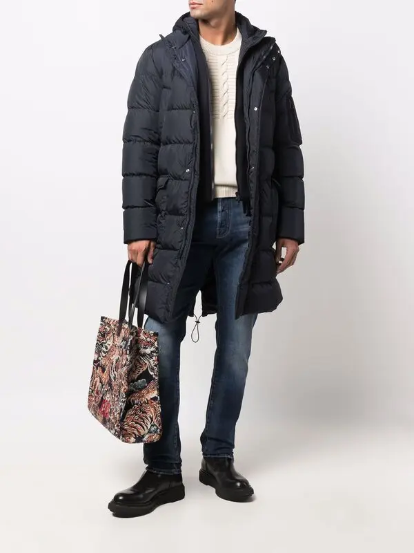 Herno Quilted Down Coat - Blue