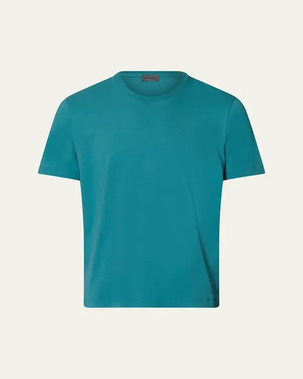 Hanro Living Short Sleeve Crewneck - Mountain Water