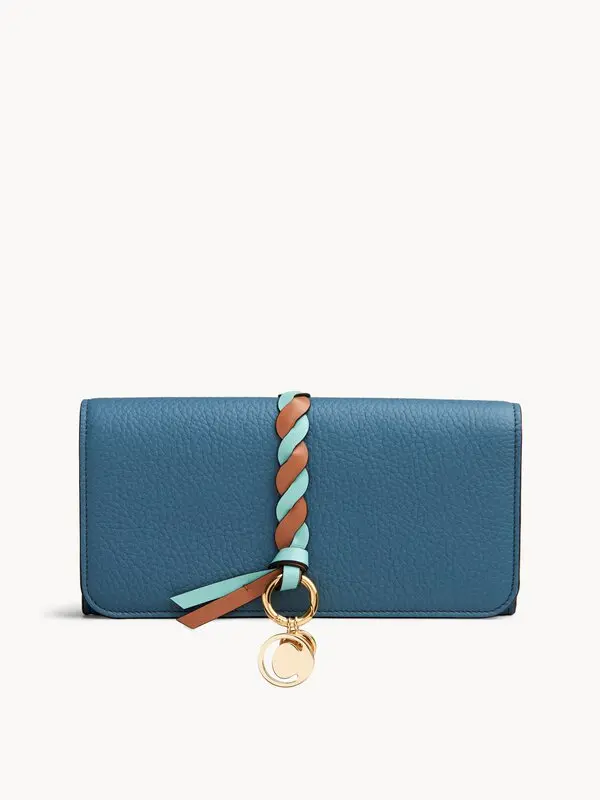 Chloé Alphabet Long Wallet Mirage Blue Editorialist