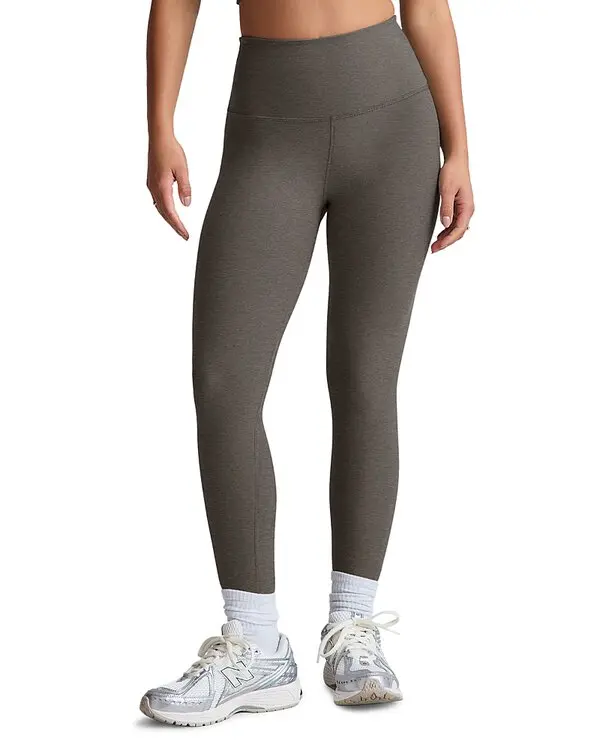 Beyond Yoga Spacedye Caught In The Midi High Waisted Legging - True Gray Heather