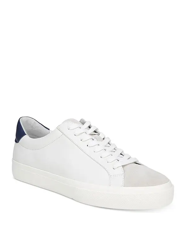Vince Fulton Leather & Suede Low Top Sneakers - White