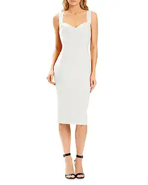 herve leger sweetheart flare bandage dress Icon Sweetheart Midi Dress main image 0