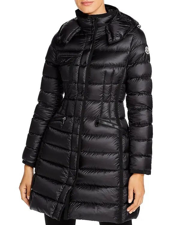 Moncler Hermine Down Coat - Black