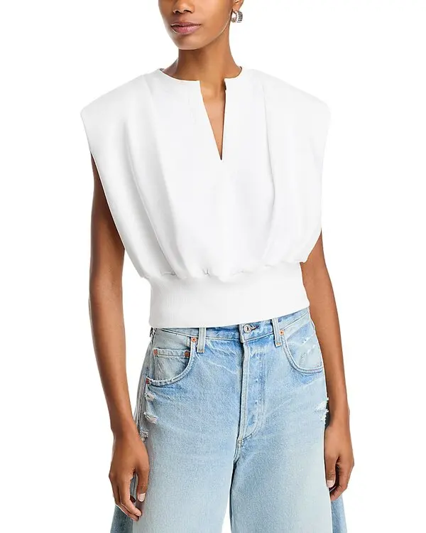 3.1 Phillip Lim Sleeveless French Terry Top - White
