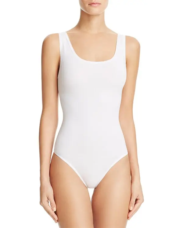 Yummie Ruby Scoop Neck Bodysuit - White