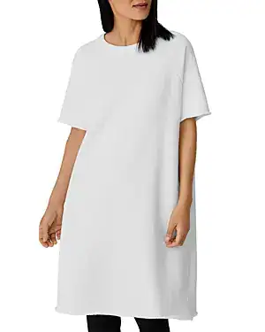 white christmas dresses Organic Cotton Stretch Jersey Dress – Eileen Fisher Renew