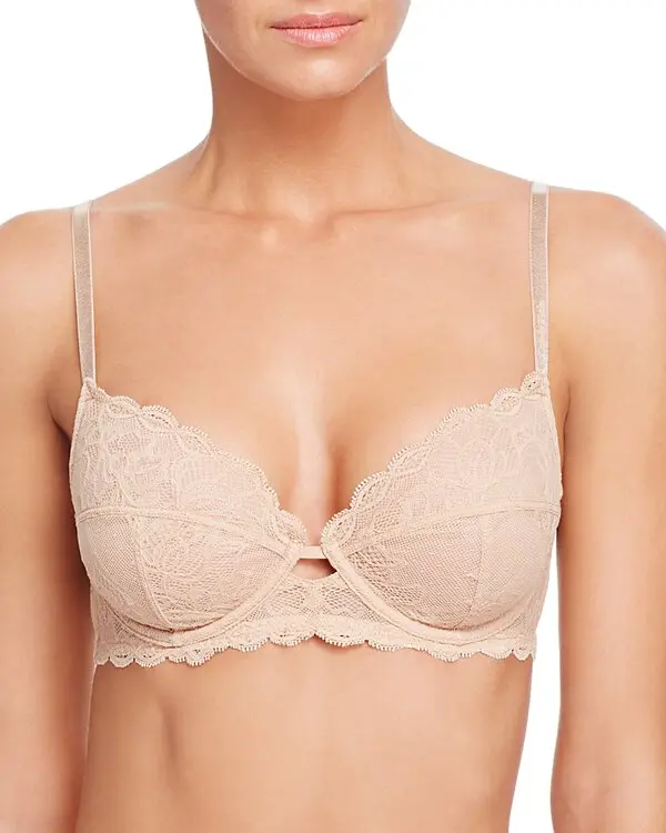 Calvin Klein Seductive Comfort Lace Full Coverage Unlined Bra - Bare