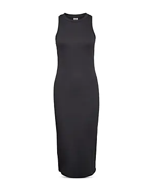 vero moda ribbed midi dress Vero Moda Rib Knit Bodycon Midi Dress In Phantom - 50% Off