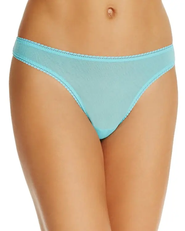 ON GOSSAMER Mesh Hip G-string - Blue Radiance