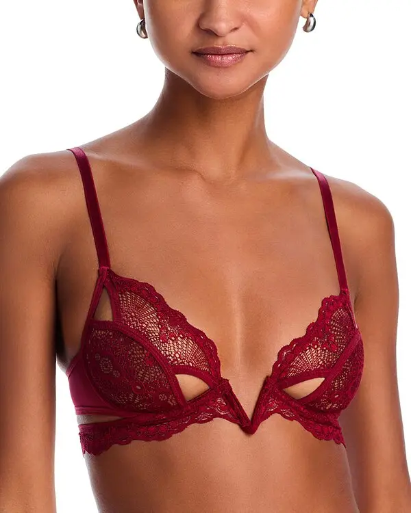 THISTLE AND SPIRE Thistle & Spire Kane V-wire Lace Bra - Ruby
