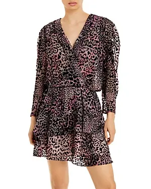 black mock neck mini dress Black Mock Neck Long Sleeve Lace And Velvet Mini Dress