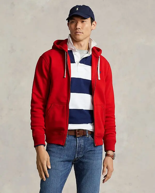 Ralph Lauren Classic Full-zip Hoodie - Rl Red