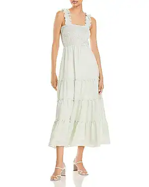 chinese dress ladies Lucy Paris Rose Yellow Floral Pleated Maxi Dress