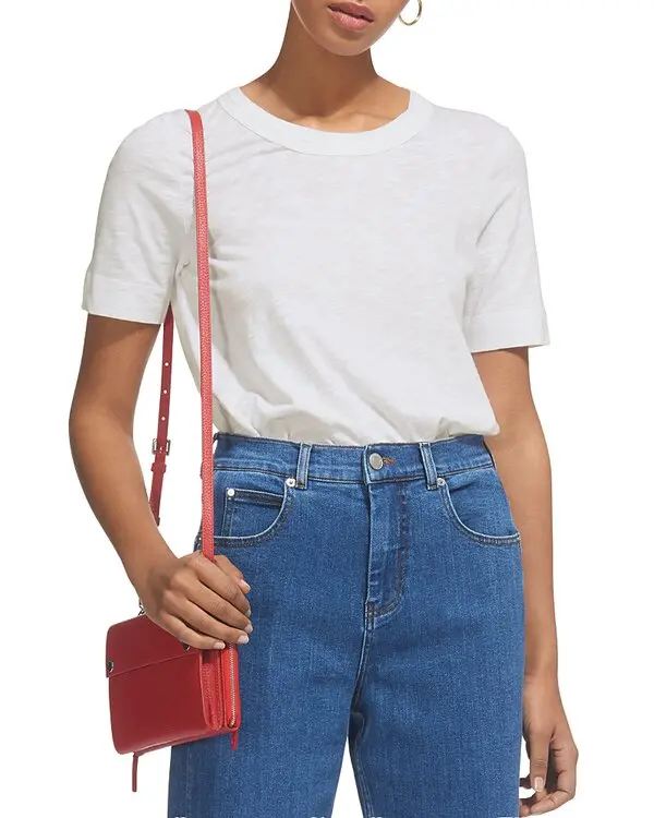 Whistles Rosa Double Trimmed Tee - White