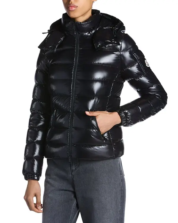 Moncler Bady Slim Short Down Jacket - Black Shine