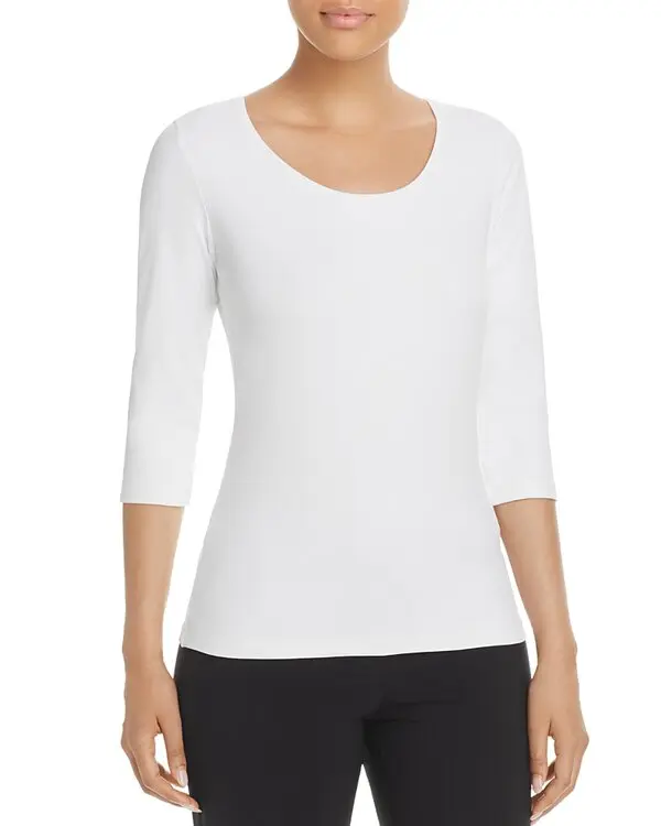 Hugo Boss Scoop Neck Tee - Open White