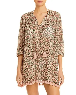 Roller Rabbit Hampton Serafina Swim Cover Up Tunic - Rose | Editorialist