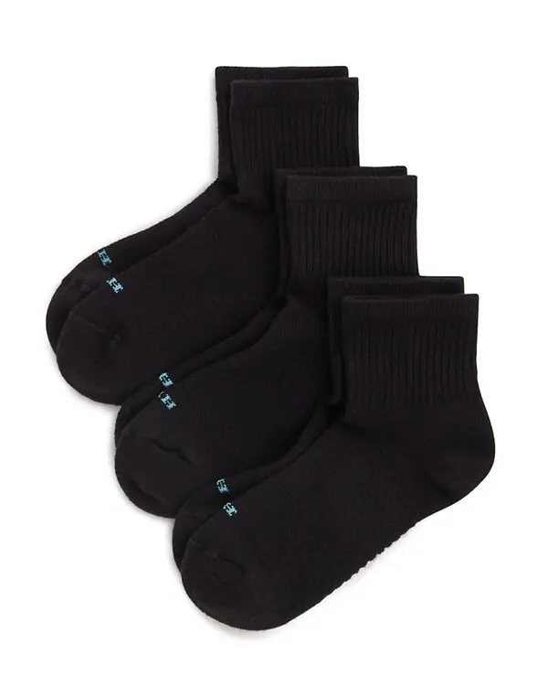 Hue Air Cush Mini Crew Socks Set Of 3 - Black