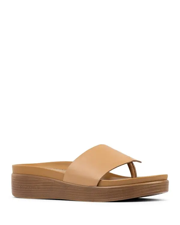 DONALD PLINER Fifi Platform Wedge Sandals - Camel