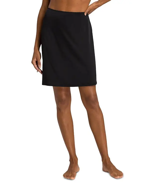 Hanro Satin Deluxe Slip Skirt - Black