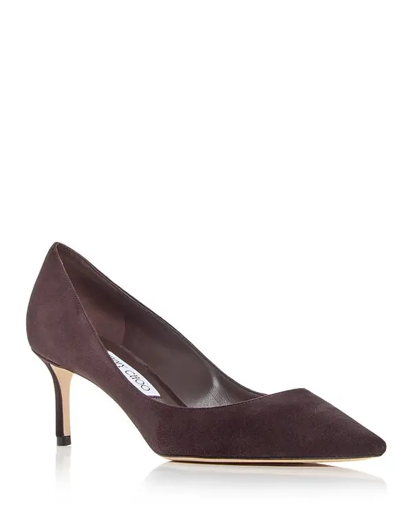 JIMMY CHOO Romy 60 Pointed Toe Pumps - Coffee