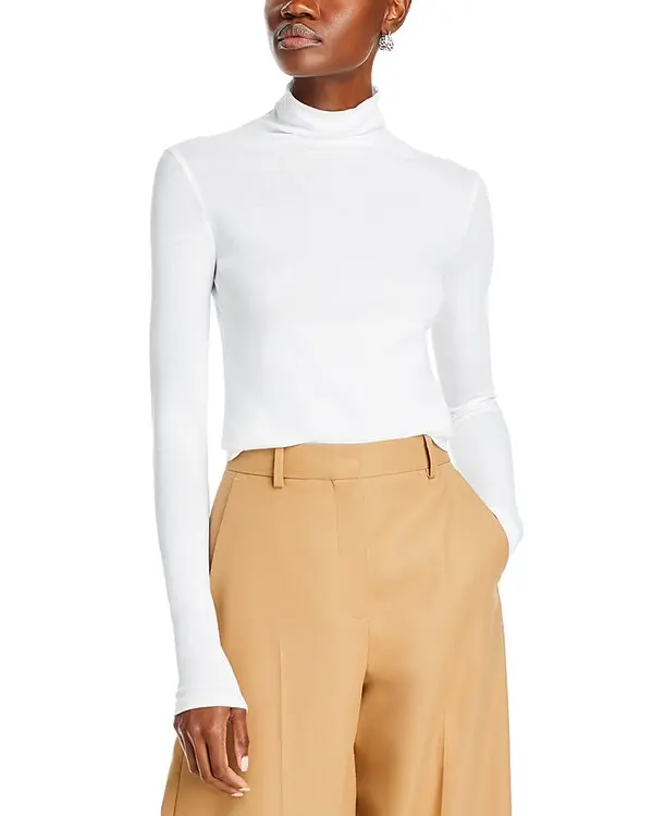 Vince Essential Long Sleeve Turtleneck - Optic White