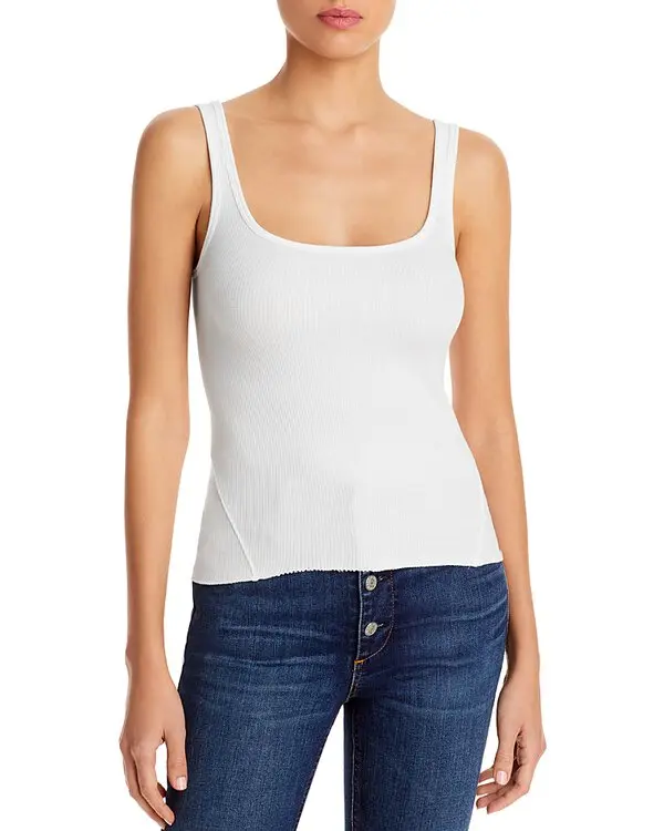 Rag & Bone Essential Ribbed Tank Top - White