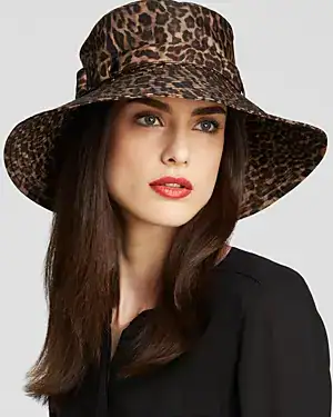 Eric Javits Brown and Black Leopard Print Hat Buy Eric Javits Kaya Hat in Leopard at Amazon.in main image 4