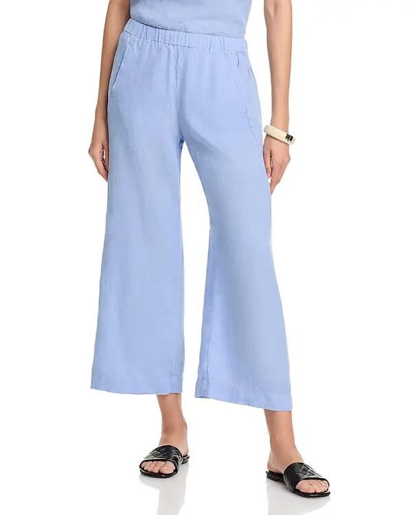 Velvet By Graham & Spencer Lola Linen Pants - Ceramic Blue