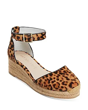 Jack Rogers Palmer Calf Hair Ankle Strap Espadrille Wedge Sandals
