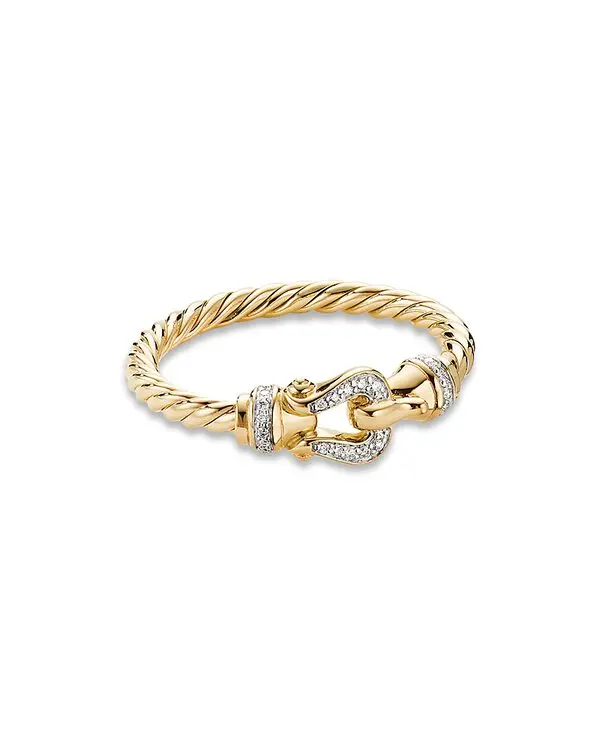 David Yurman Petite Buckle Ring - Yellow Gold
