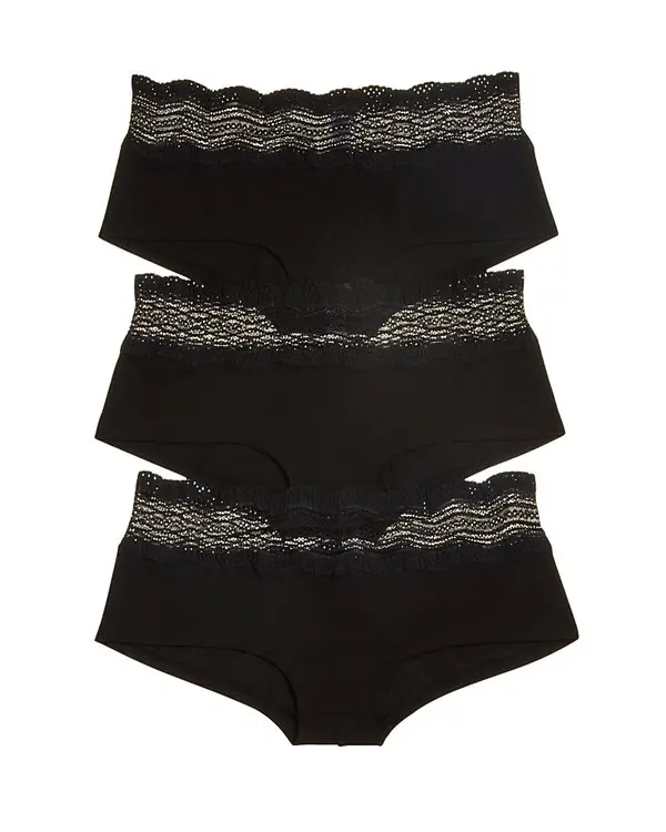 Cosabella Dolce Hotpant Boyshorts, Set Of 3 - Black