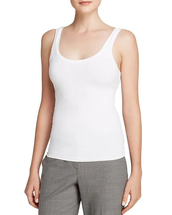 Theory Len Tubular Stretch Jersey Tank Top - White