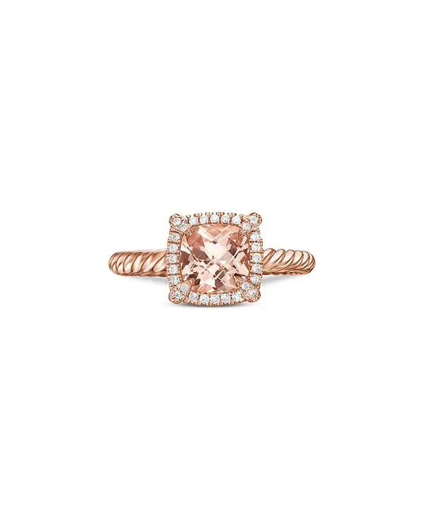 David Yurman Petite Chatelaine Ring - Morganite/white