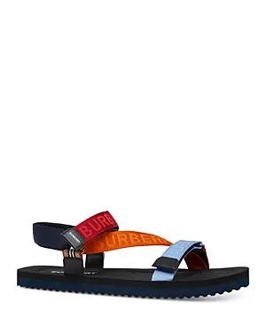Burberry Logo Striped Sandals s-l400.jpg main image 4